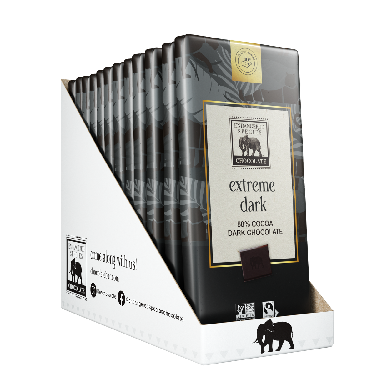 extreme dark + 88% dark chocolate – Endangered Species Chocolate